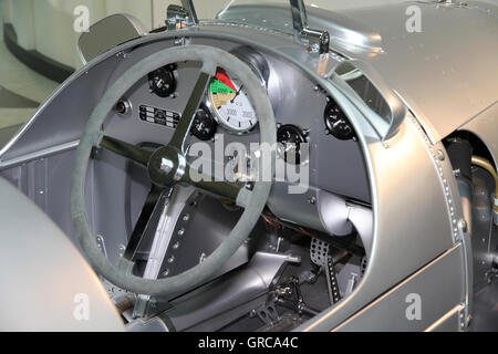 Old car cockpit Stock Photo - Alamy