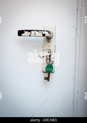 Door latch with keys Stock Photo - Alamy