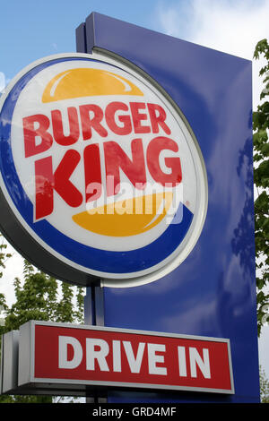 Signs and symbols, a Burger King restaurant. Burger King (BK) is an ...