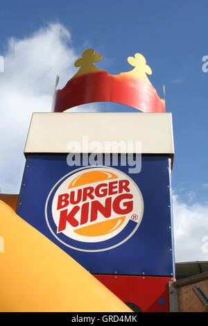 Signs and symbols, a Burger King restaurant. Burger King (BK) is an ...