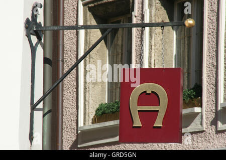 Logo of the luxury brand Aigner Stock Photo - Alamy