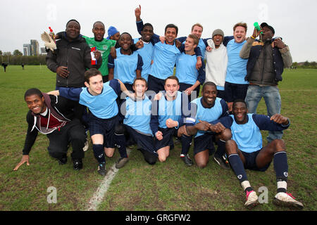 Hatch Lane FC celebrate winning the Division One Title - East London ...