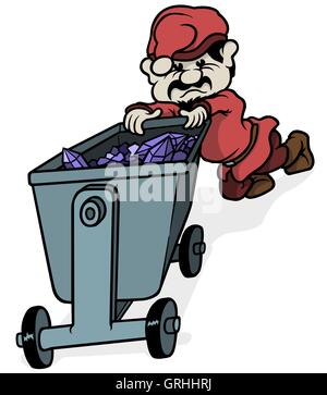 Cartoon illustration of dwarf with diamond Stock Vector Image & Art - Alamy