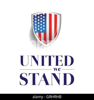 USA flag - United we stand poster or banner Stock Vector Image & Art ...