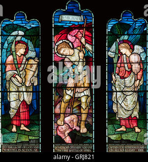 St. Michael and the devil stained glass, St. Michael`s Church ...