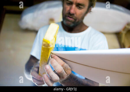 Australian surfboard shaper Dylan Longbottom Stock Photo - Alamy