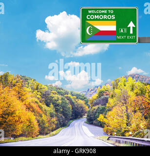 COMOROS road sign against clear blue sky Stock Photo - Alamy