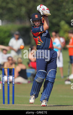 Graham Napier in batting action for Essex as Adam Wheater looks on ...