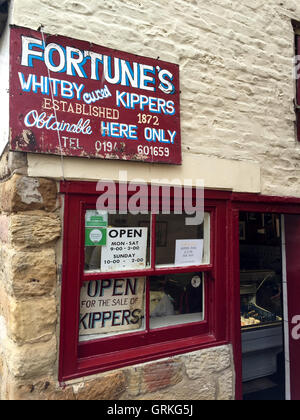 Fortune's cured kippers, a traditional shop and small industrial ...