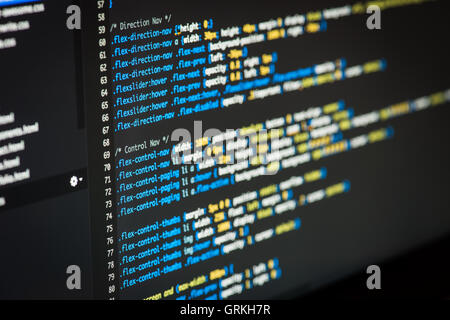 HTML and CSS code developing screenshot Stock Photo - Alamy