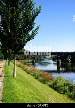River Ribble at Avenham Park Preston Lancashire United Kingdom Stock ...