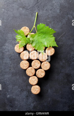 Grape leaves on stone background. Abstract nature plant image Stock ...