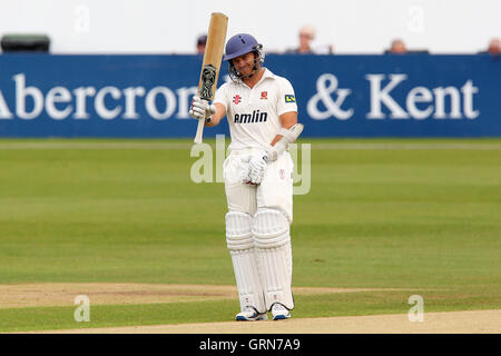 Greg Smith of Essex acknowledges scoring 150 runs for his team ...