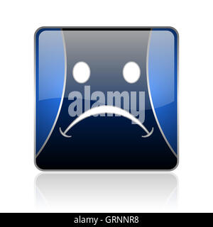 cry blue square web glossy icon Stock Photo - Alamy