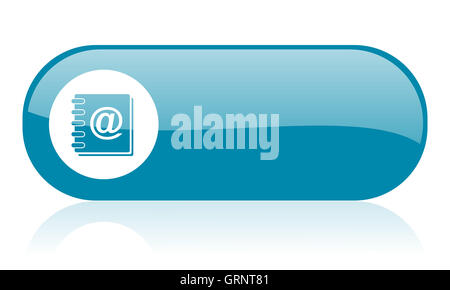 address book blue web glossy icon Stock Photo - Alamy