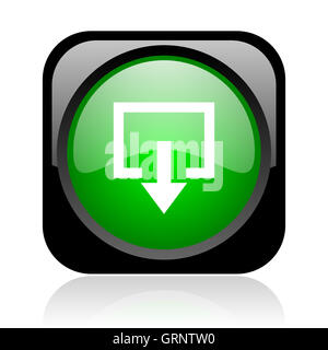 green emergency exit button to open door press here Stock Photo ...