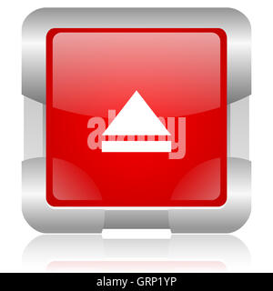 eject red square web glossy icon Stock Photo - Alamy