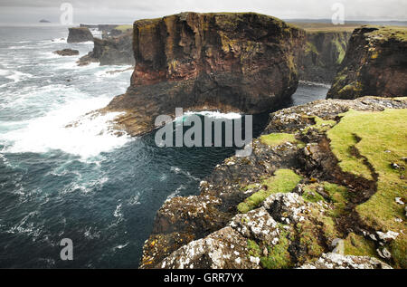 Scottish coastline landscape in Shetland islands. Scotland. UK ...