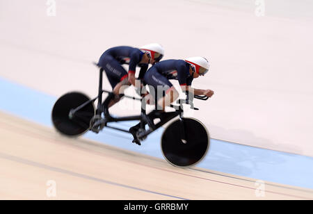 Great Britain's Adam Duggleby (Pilot) and Steve Bate celebrate breaking ...