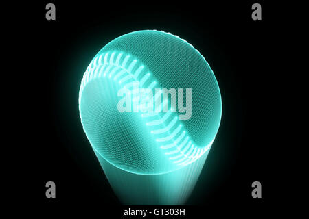 Baseball in Hologram Wireframe Style. Nice 3D Rendering Stock Photo - Alamy