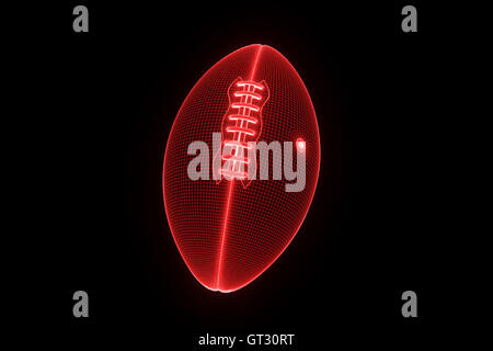 Football in Hologram Wireframe Style. Nice 3D Rendering Stock Photo - Alamy