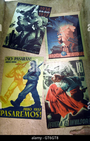 Spanish Civil War propaganda poster. 'El 19 de Julio y siempre Stock ...