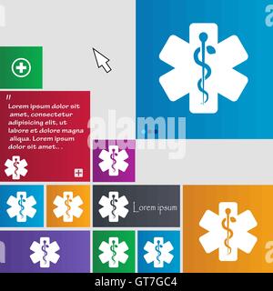 Medicine icon sign. buttons. Modern interface website buttons with cursor pointer. Vector ...