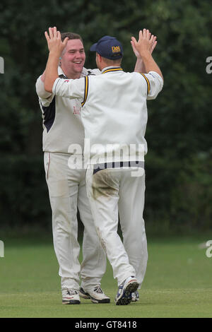 Upminster bowler Alan Ison claims his third wicket - Gidea Park ...