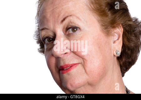 Woman, raised eyes eyebrows, quizzical expression Stock Photo - Alamy