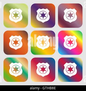 Sheriff, star sign icon Stock Vector Image & Art - Alamy