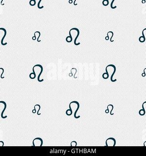 Leo zodiac sign. Seamless pattern with geometric texture. Vector ...