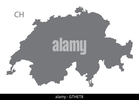 Vector map of Switzerland. Country map with division, cities and ...