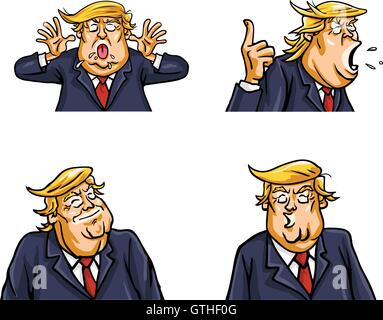 Donald Trump Cartoon Shouting, You're Fired! Caricature Vector Stock ...