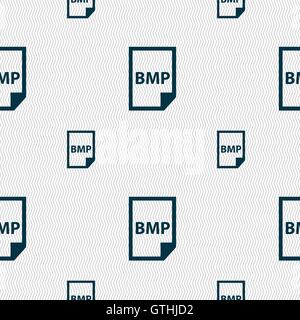 BMP Icon sign. Seamless pattern on a gray background. Vector Stock ...
