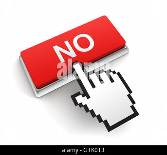 no push button concept 3d illustration Stock Photo - Alamy
