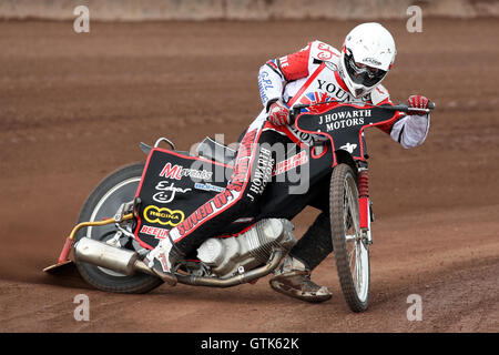 Kyle Howarth (1) rides during British Under-21 Speedway Championship ...