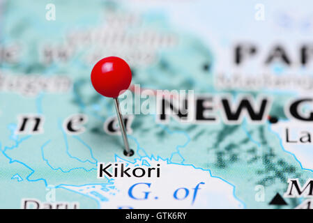 Kikori pinned on a map of Papua New Guinea Stock Photo - Alamy