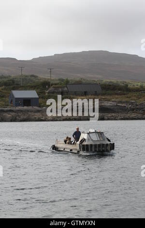 Ulva ferry traveling to Isle of Mull Scotland September 2016 Stock ...