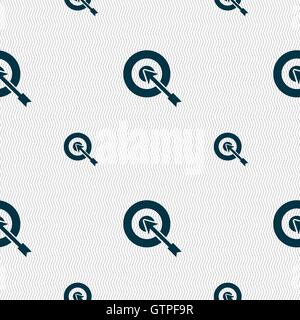 Target icon sign. Seamless pattern with geometric texture. Vector ...