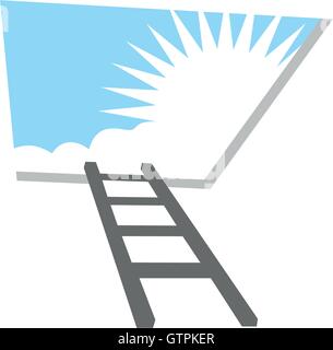 Career ladder logo. Steps sign. Climbing emblem Stock Vector Image ...