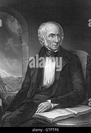 William Wordsworth (1770-1850) on engraving from the 1800s. Important ...