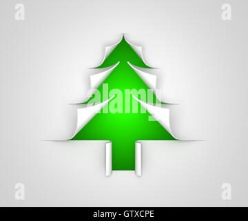 Christmas tree paper curl Stock Photo - Alamy