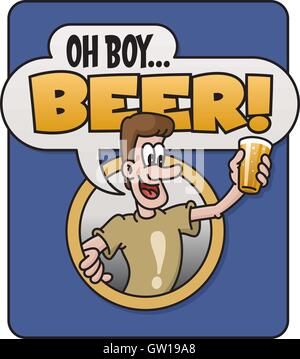 cartoon pint of ale with speech bubble distressed distressed old ...