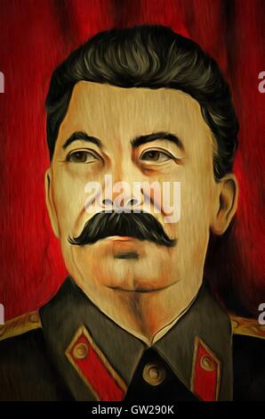 Joseph Stalin portrait. Soviet Russian ruler, leader, dictator. 1879 ...