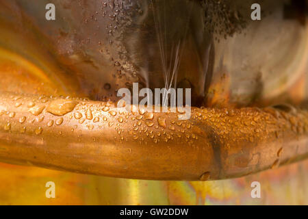 Copper Pipe Leaking water Stock Photo - Alamy