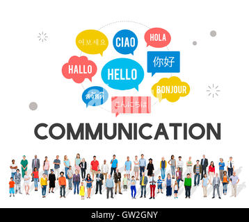 Communication Foreign Languages Greeting Worldwide Concept Stock Photo ...