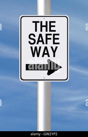 Street Sign the Direction Way to Safe versus Dangerous Stock Photo - Alamy