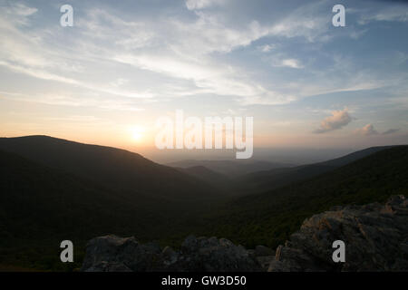 Cresent Overlook of Highest Peak in Shenandoah National Park, Virginia ...