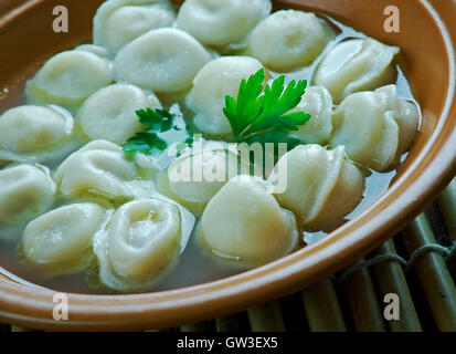Dushbara - traditional Azerbaijani dish of dumplings Stock Photo - Alamy