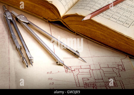 Old Engineering Drawing Stock Photo - Alamy